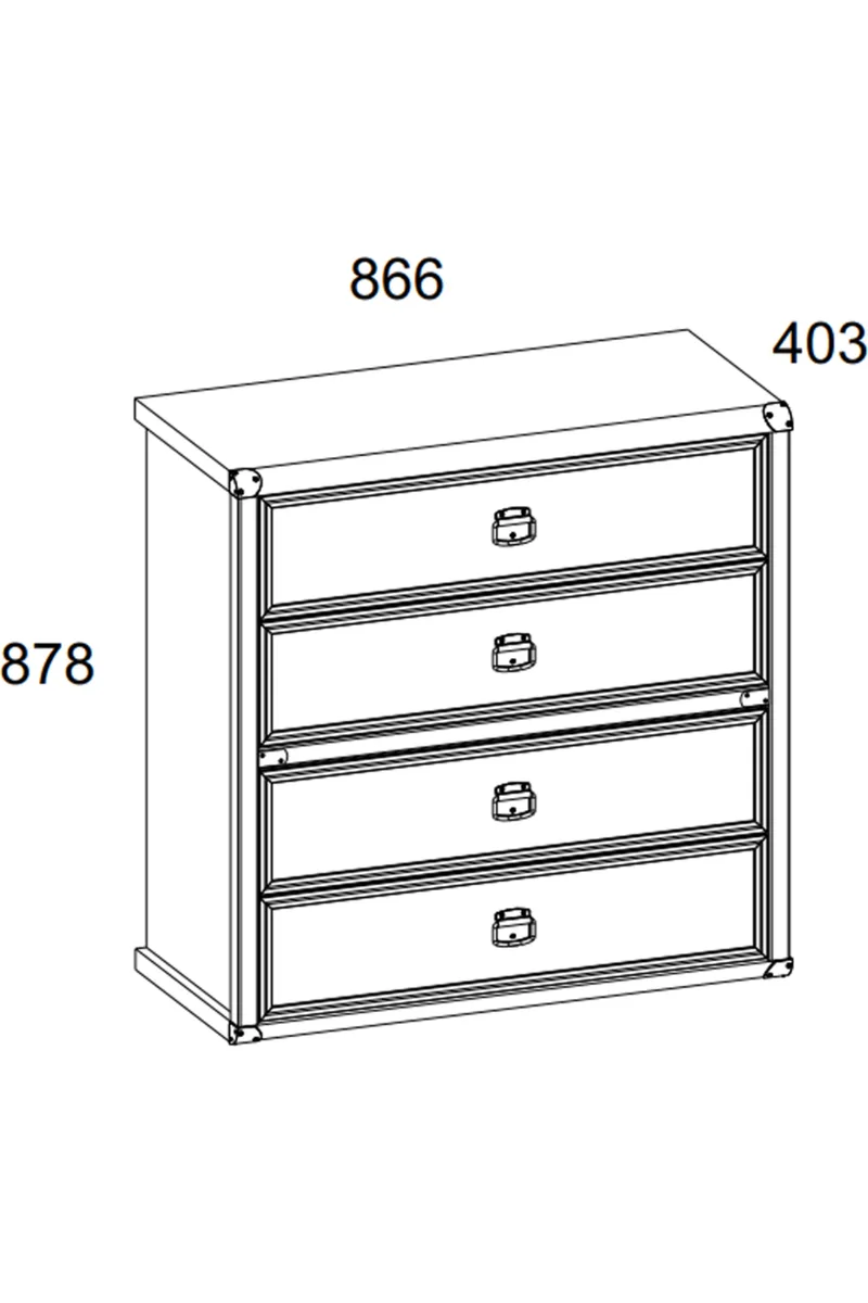 Комод Anrex MAGELLAN 4S (сосна винтаж) купить в Москве по цене 26699 ...